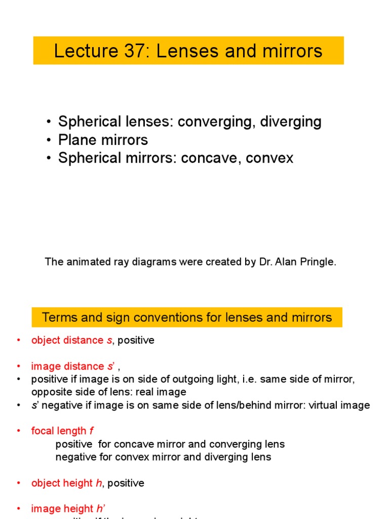 Lens and | PDF | Lens (Optics) | Glass Engineering And Science