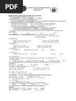 Math 7 3rd Quarter Exam and Answer Key and TOS | PDF