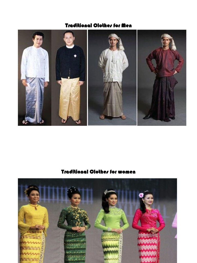 Myanmar's Traditional Clothing & Culture | PDF | Social Science