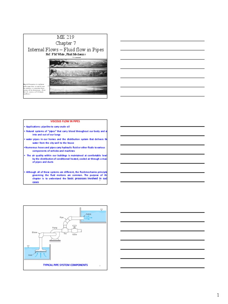 Chapter7 Internal Flows | PDF | Fluid Dynamics | Turbulence