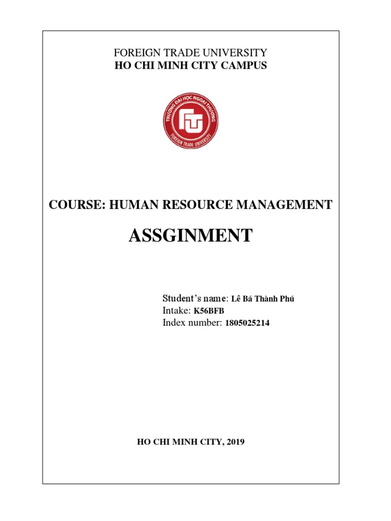 Lê Bá Thành Phú-Hrm-7 | PDF | Human Resources | Employment