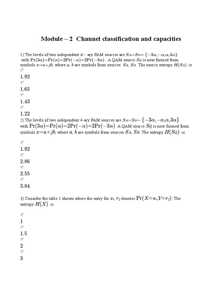 Itc MCQ | PDF | Applied Mathematics | Mathematical Analysis