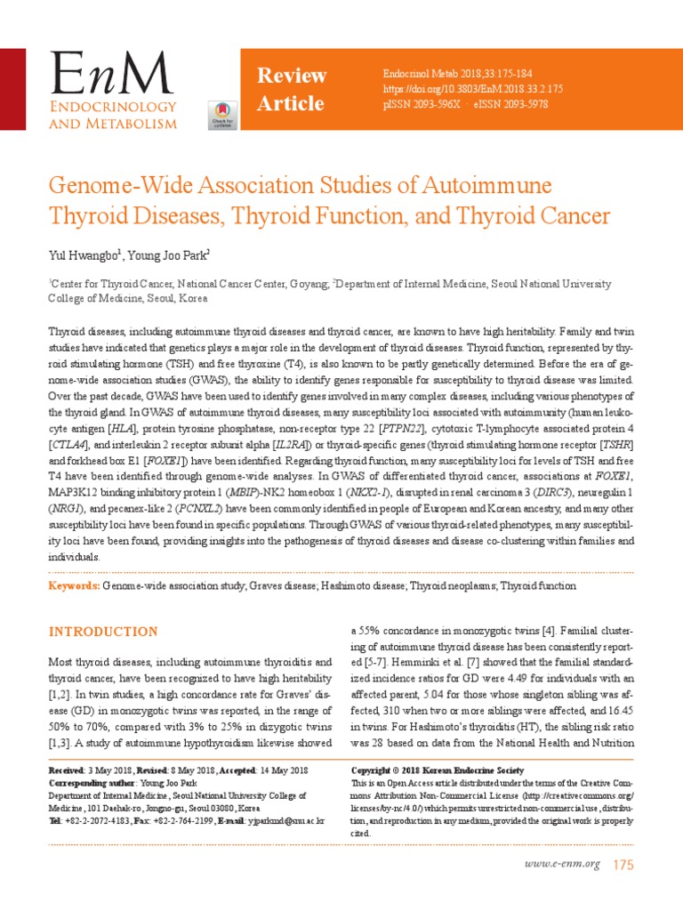 Thyroid Jurnal | PDF | Genome Wide Association Study | Thyroid ...