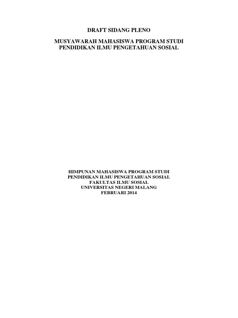 Draft Sidang Pleno | PDF