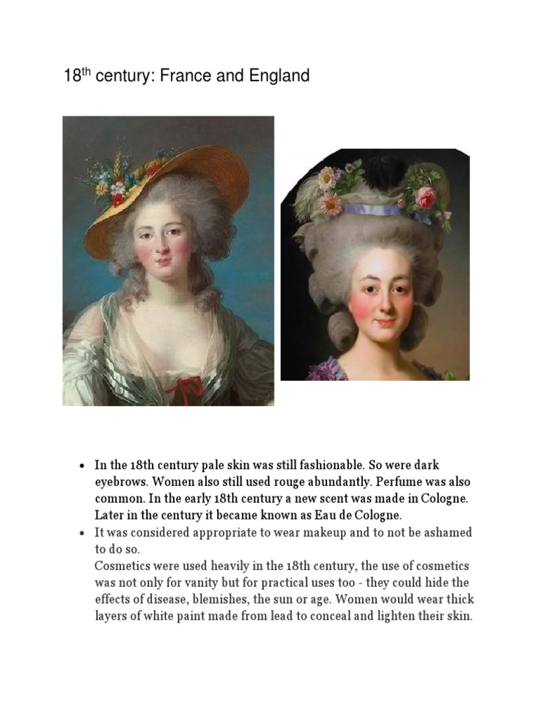 18 Century: France and England | PDF | Eyebrow | Cosmetics