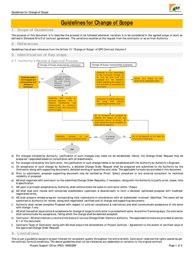 Guidelines for Scope Change Process | PDF | Government | Government ...
