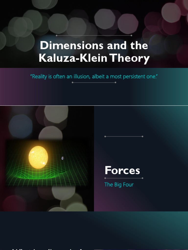 Dimensions and The Kaluza-Klein Theory | PDF | Dimension | Quantity