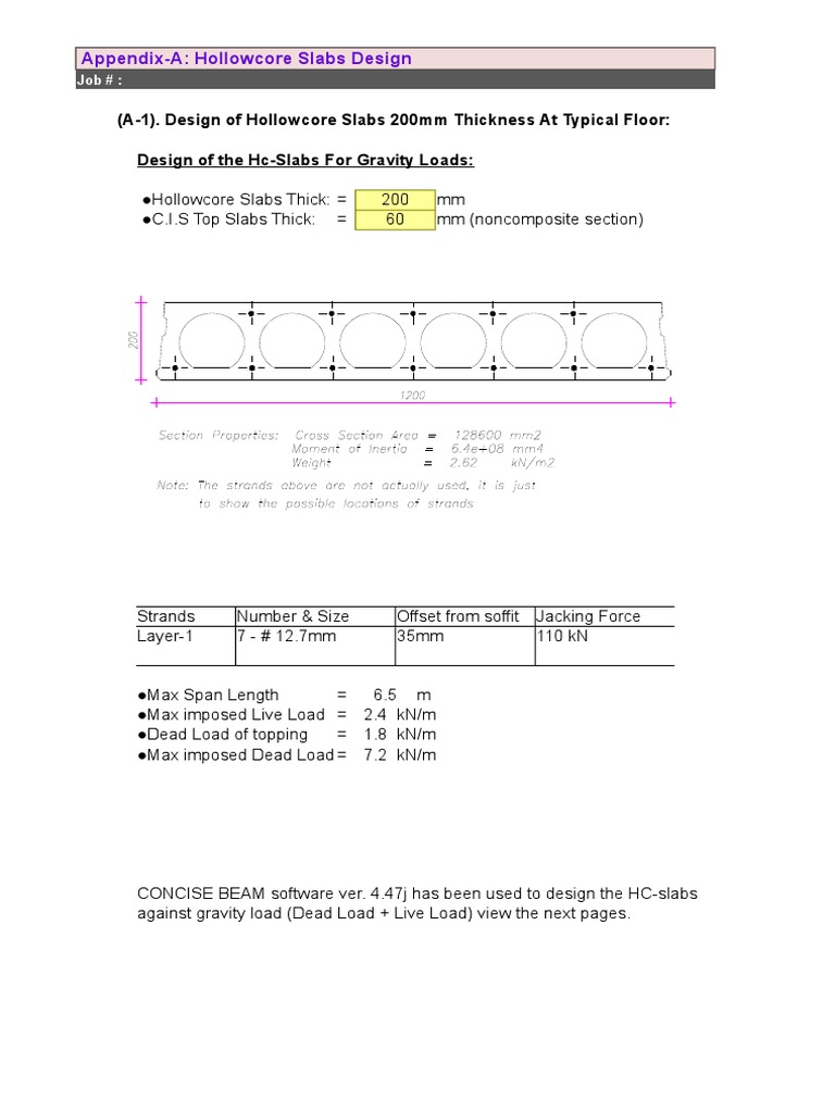 Design Calculations and Specifications for Prestressed and Reinforced ...