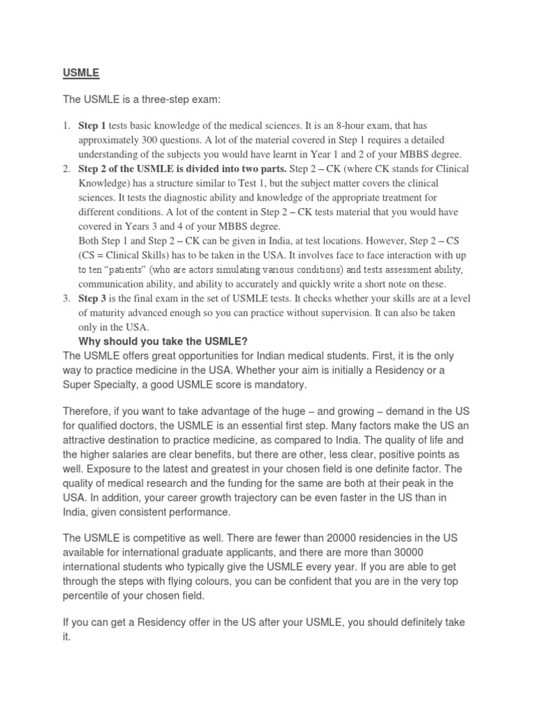 USMLE Step | PDF | United States Medical Licensing Examination | Medicine