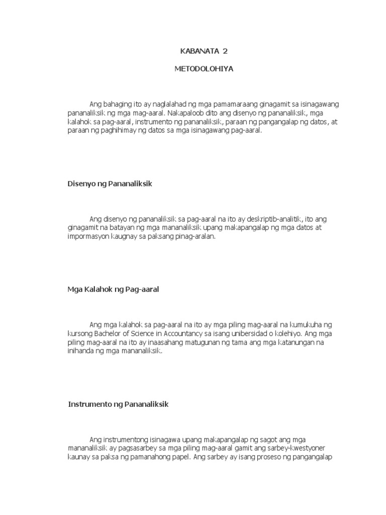 Kabanata 2 Pananaliksik Related Literature & Studies: Research Paper