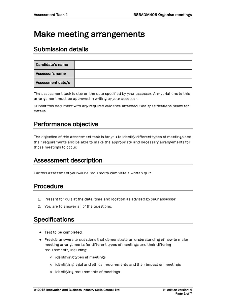 BSBADM405 Assessment Task 1 | Download Free PDF | Employment ...