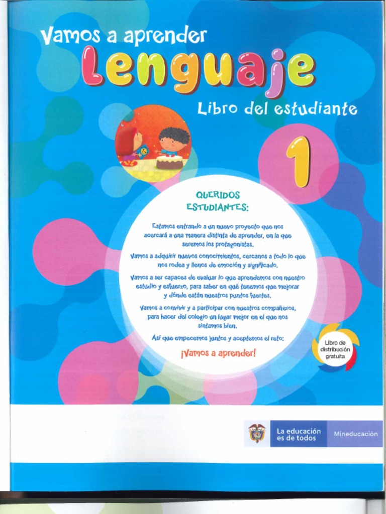 Vamos a Aprender Lenguaje Libro Del Estudiante 1