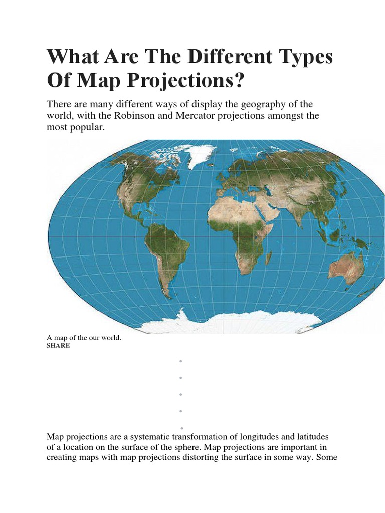 3 Types Of Map Projections 5. Map Projections