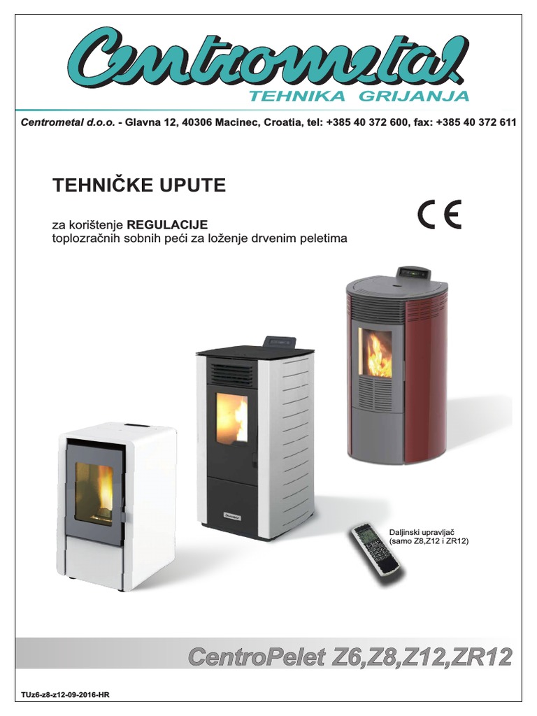 CentroPelet Z6 Z8 Z12 ZR12 Tehnicke Upute REGULACIJA | PDF