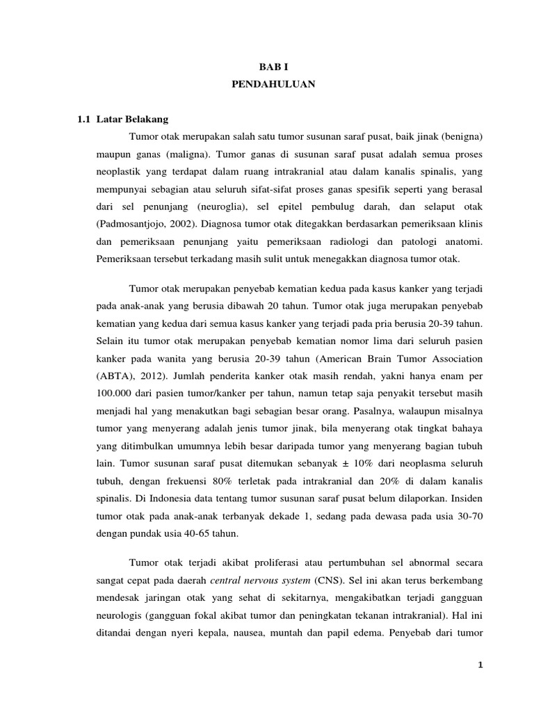 Revisi - MAKALAH TUMOR OTAK N MEDSPIN | PDF