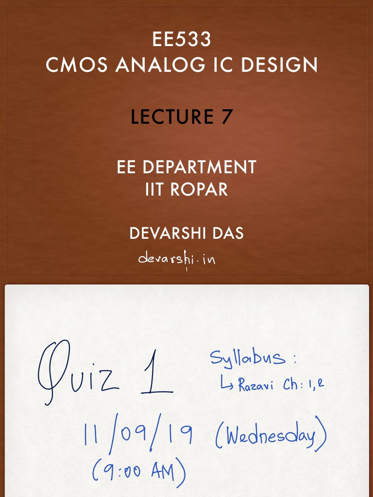 Lect 7 - MOS Device Models | PDF