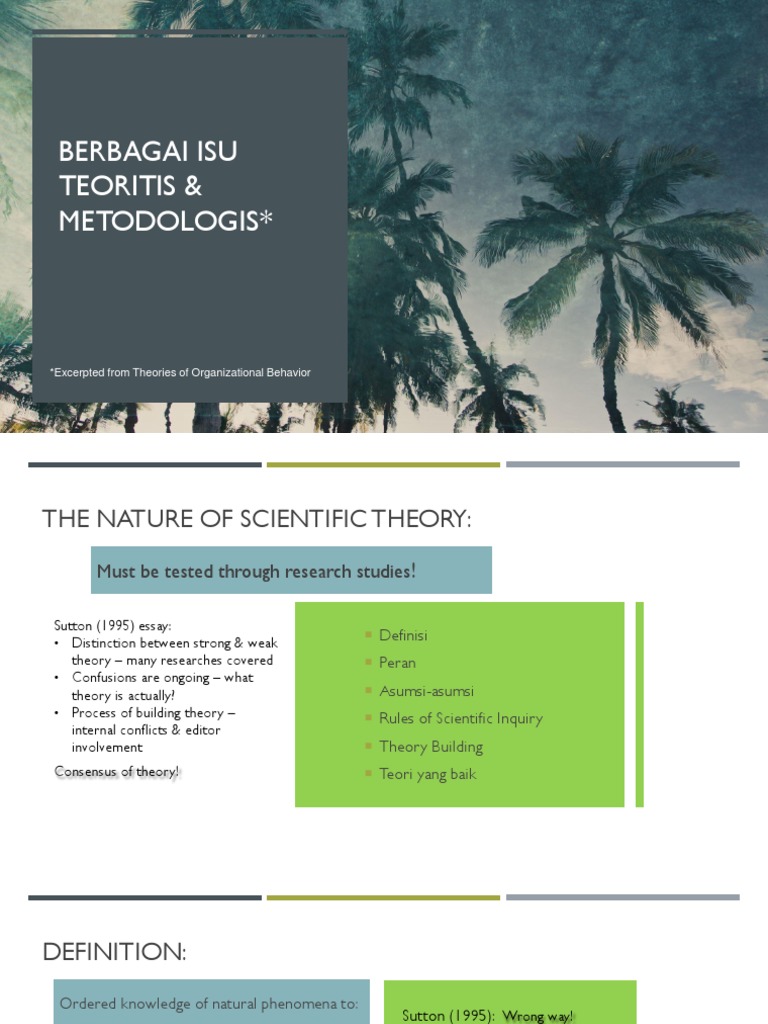 Isu Teoritis & Metodologis | PDF | Theory | Science