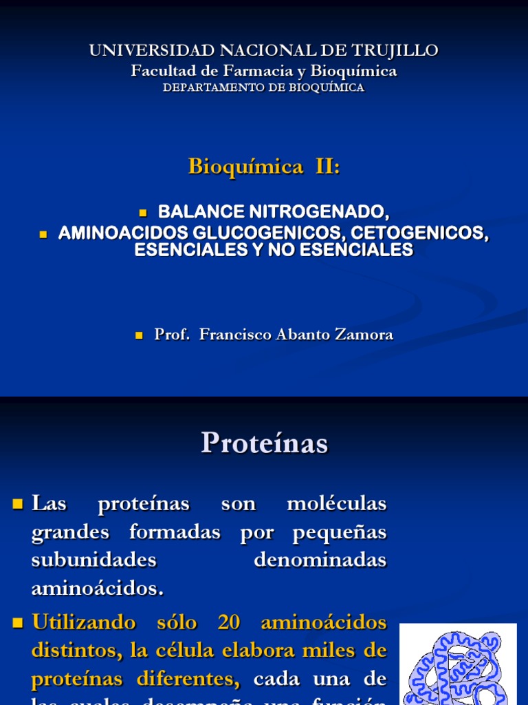 Balance Nitrogenado | PDF | Proteínas | Metabolismo