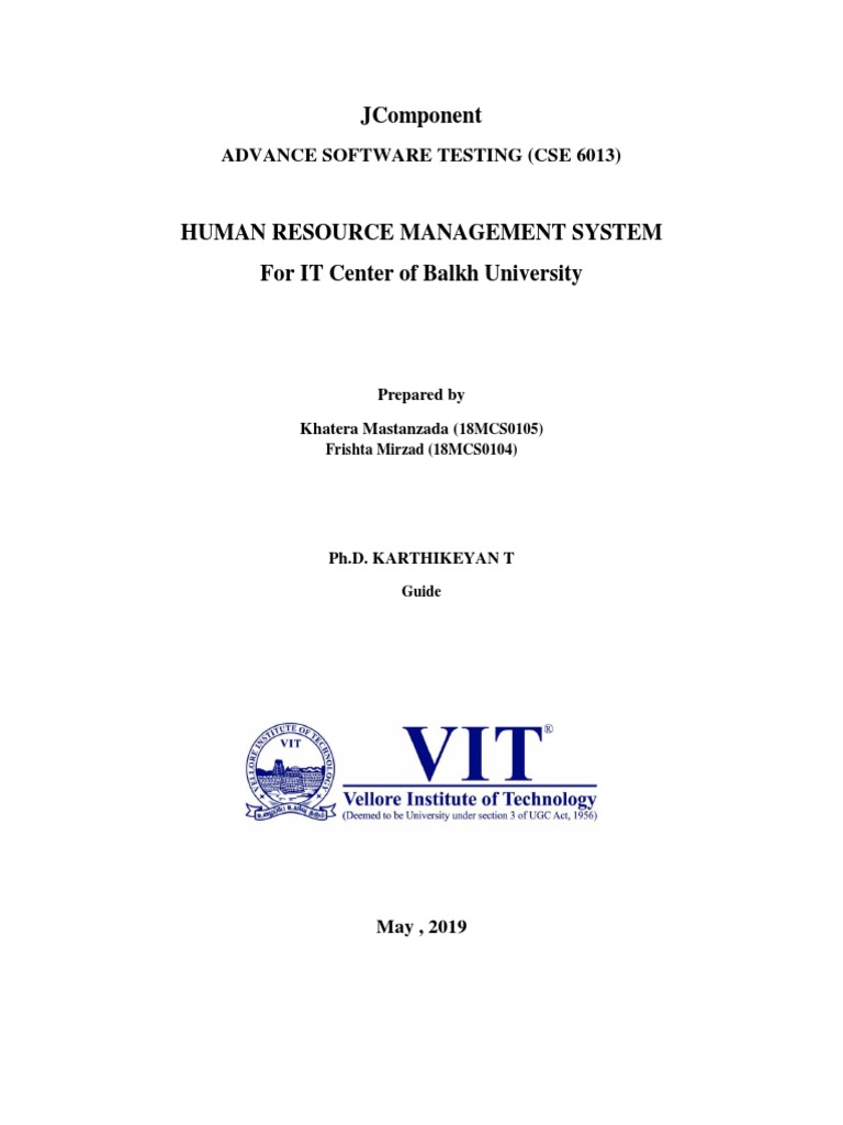 Human Resource Management System | PDF | Software Testing | Eclipse ...