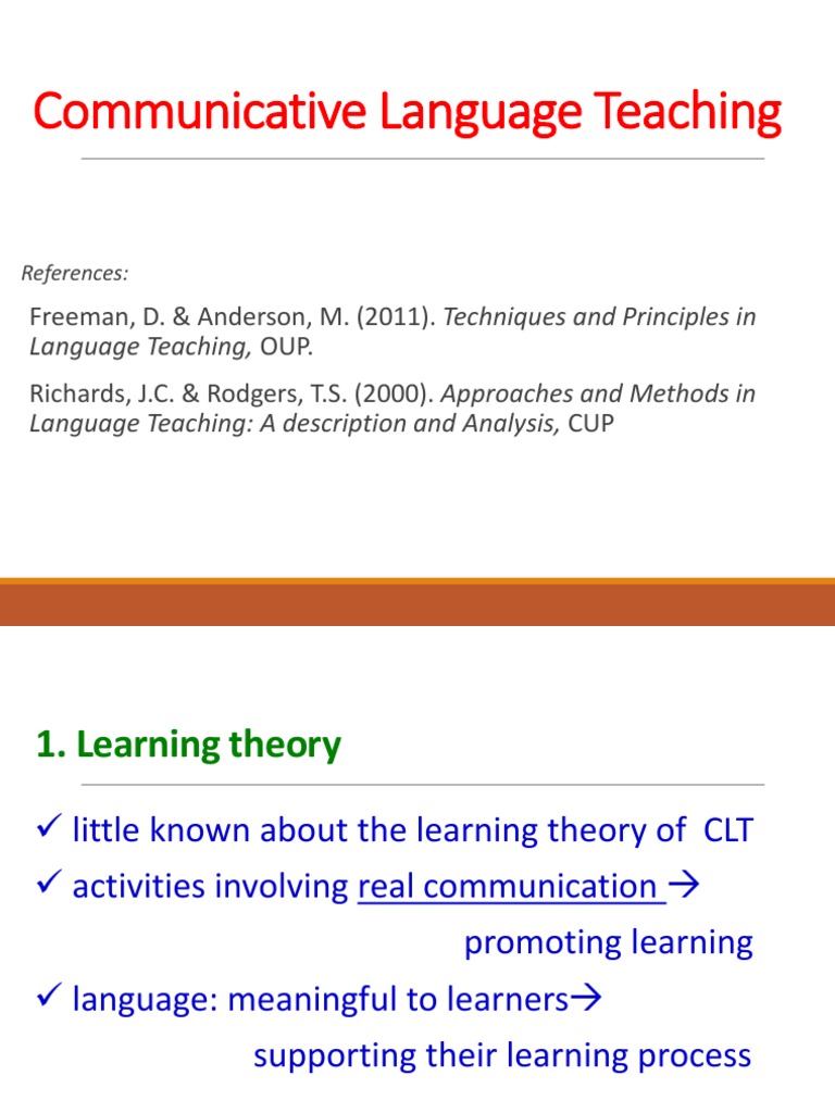 Communicative Language Teaching Overview | PDF | Second Language ...