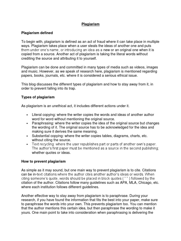How To Avoid Plagiarism | PDF | Plagiarism | Citation