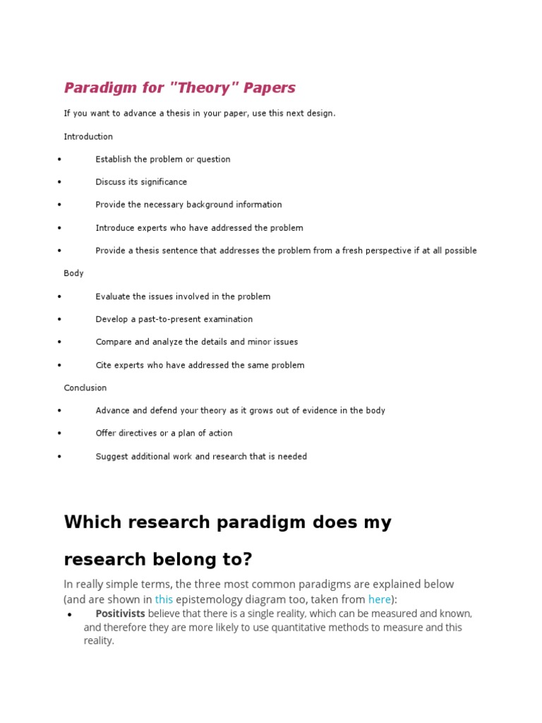 How To Make - Write A Paradigm | PDF | Reality | Qualitative Research