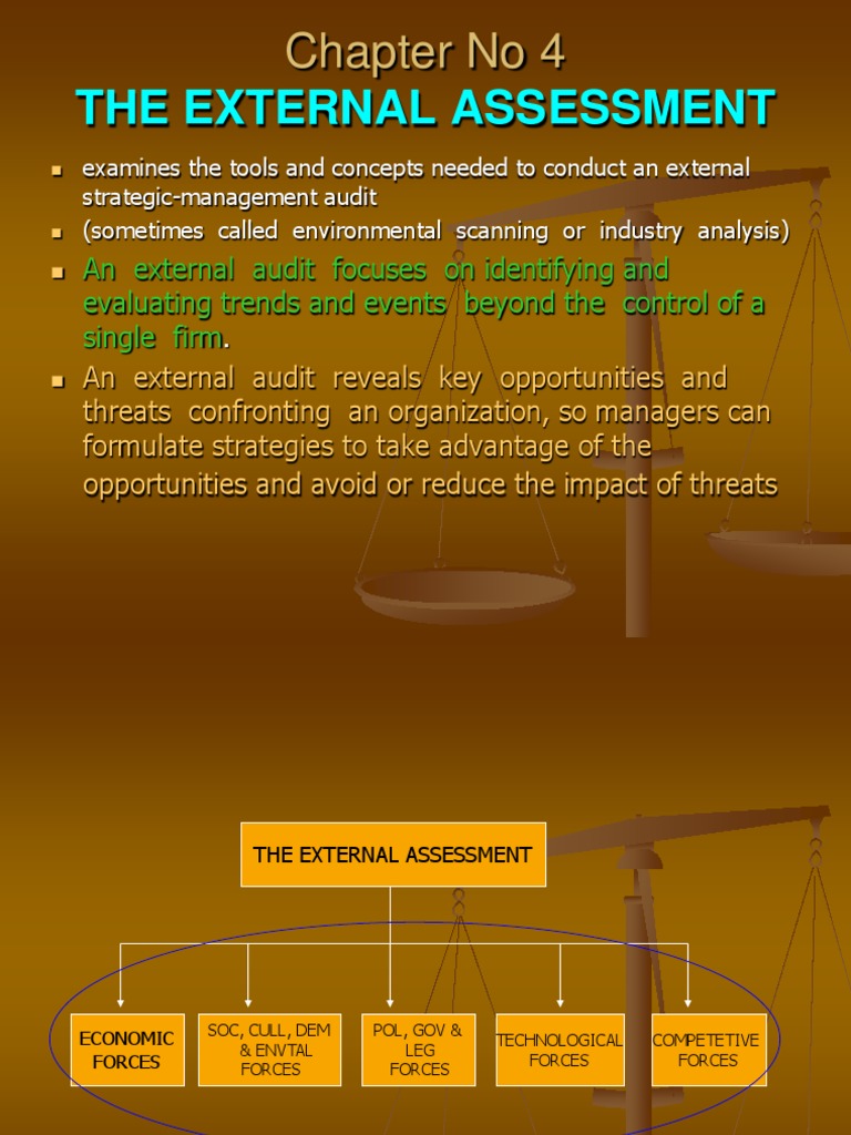 The External Assessment: Chapter No 4 | PDF | Competition | Strategic ...