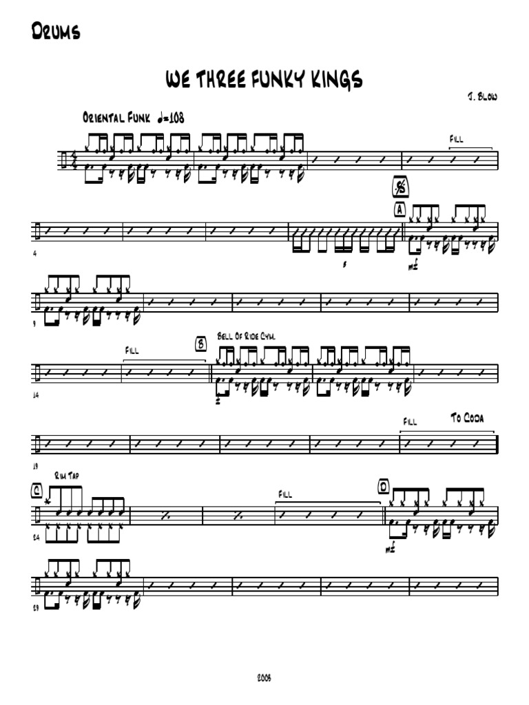 We Three Funky Kings - Drums | PDF