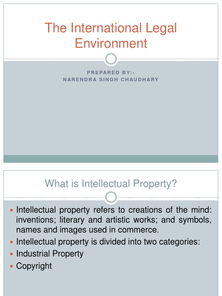 The International Legal Environment | PDF | Intellectual Property ...