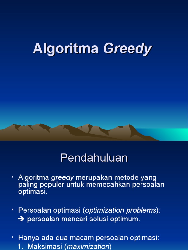 Algoritma Greedy | PDF