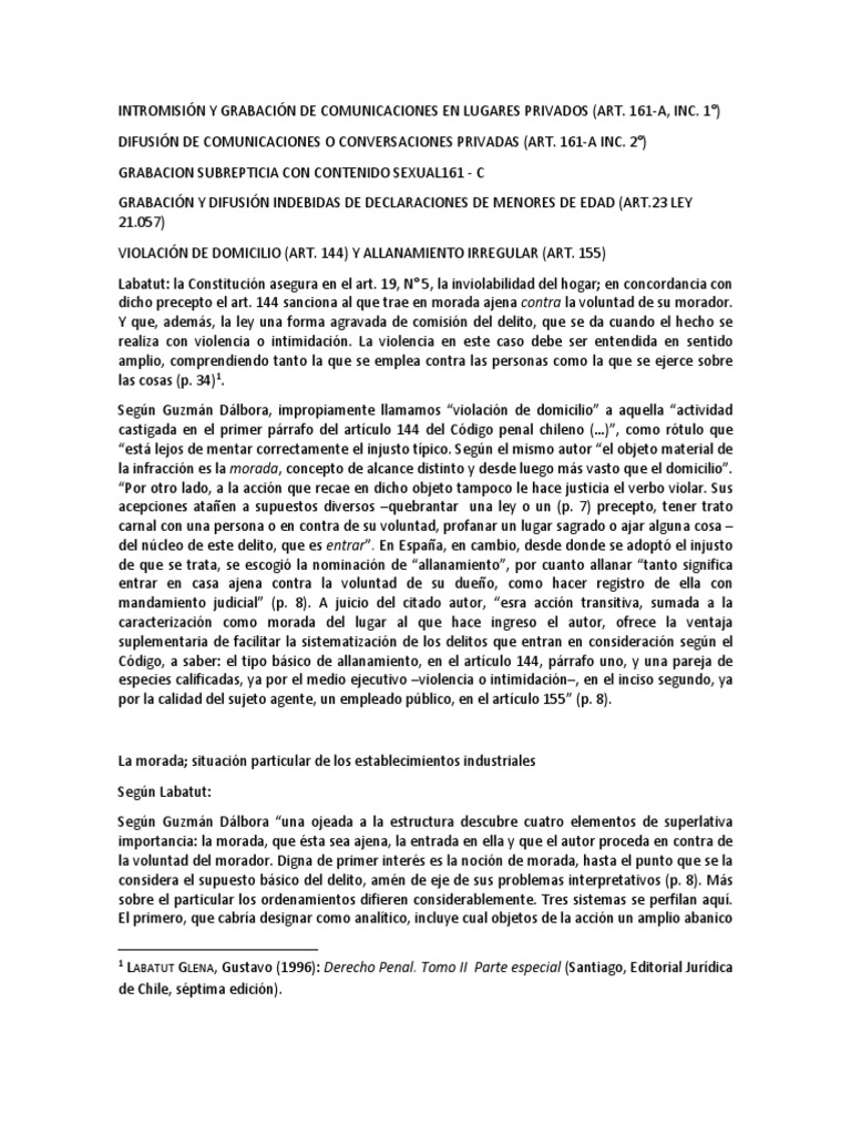 Delitos Contra La Intimidad | PDF | Violación | Derecho penal