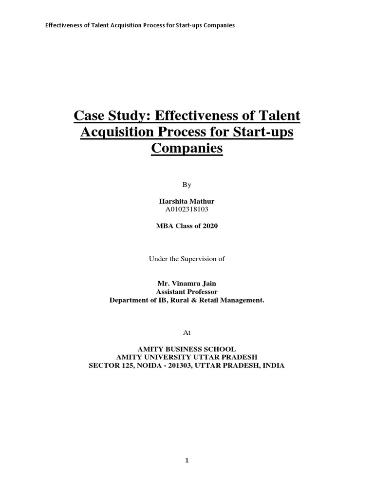 Renvoi Case Study | PDF | Recruitment | Startup Company