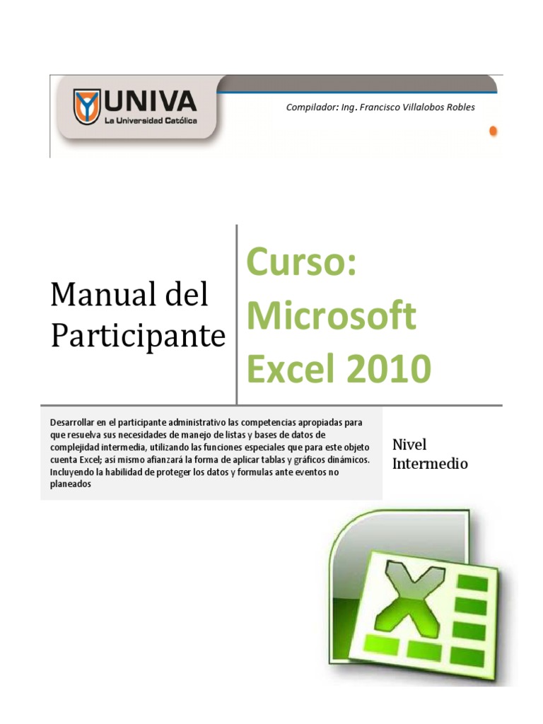 Manual Excel Intermedio PDF | PDF | Microsoft Excel | Hoja de cálculo