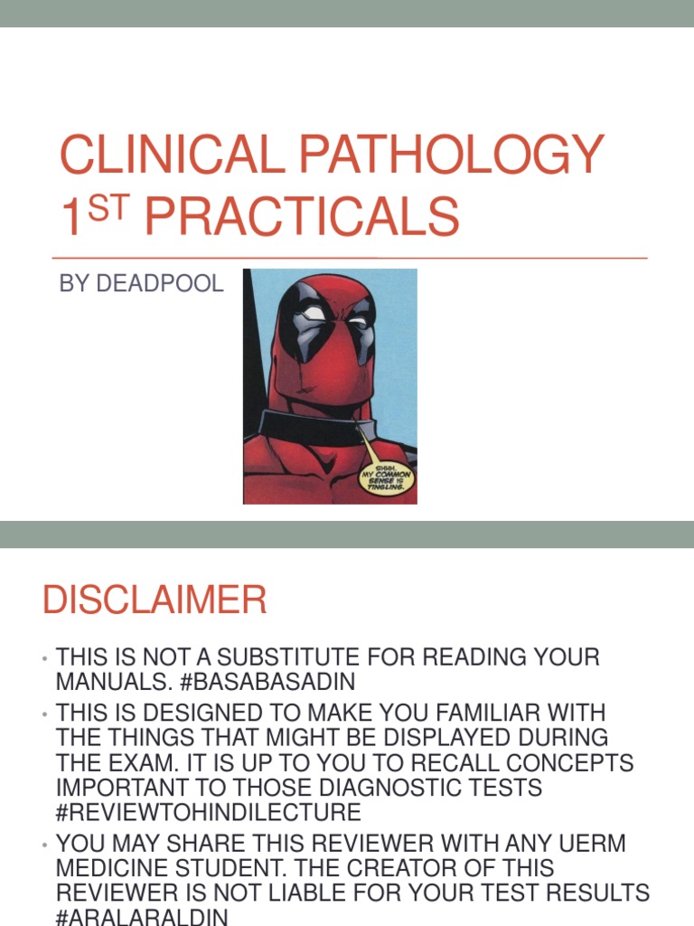 Clin Path 1stpracs Reviewer | PDF | Urinary System | Medical Specialties