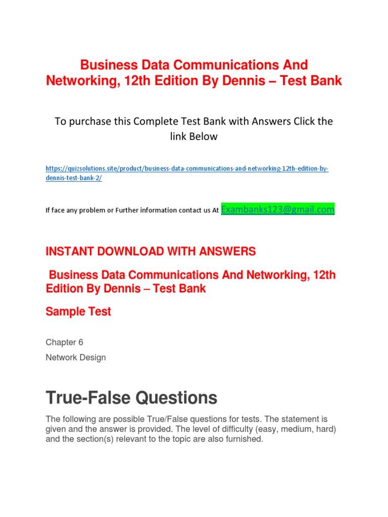 Business Data Communications and Networking, 12th Edition by Dennis ... Business Data Communications and Networking, 12th Edition by Dennis ...