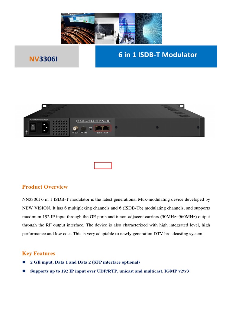 Modulador ISDB-T 6 | PDF | Multicast | Modulation