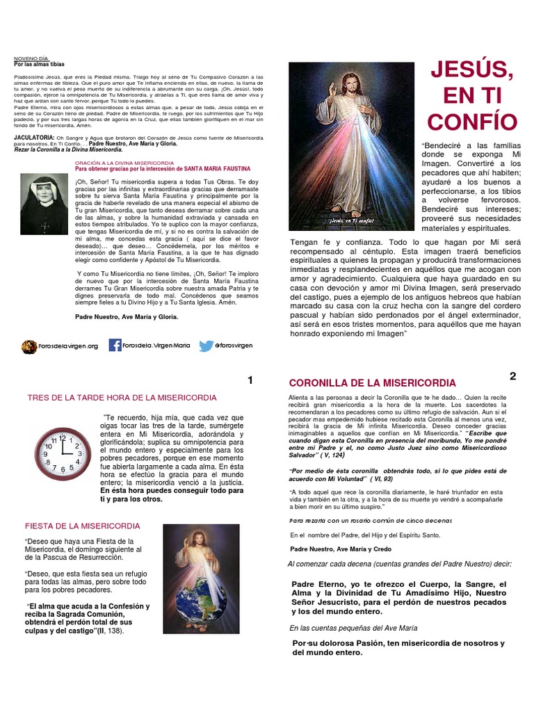 Novena Coronilla de La Misericordia PDF | PDF | orador del Señor | Misericordia