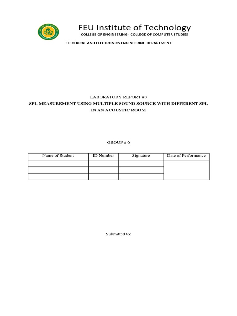 FEU Institute of Technology: Laboratory Report #8 | PDF | Data Analysis ...