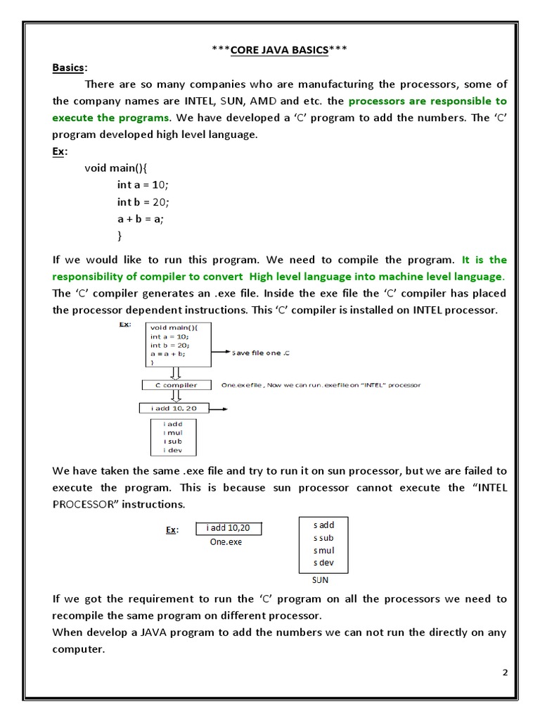 Core Java Basics | Download Free PDF | Class (Computer Programming ...