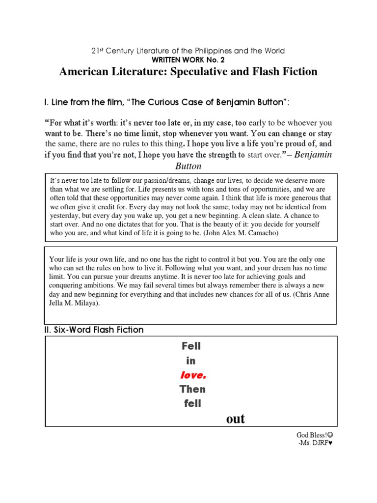 6 Word Flash Fiction | PDF