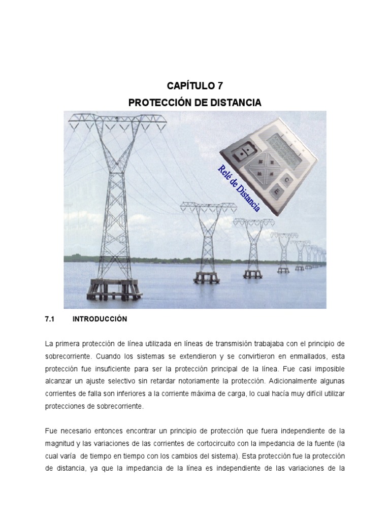 CAP. 07 Protección Distancia PDF | PDF | Relé | Impedancia eléctrica