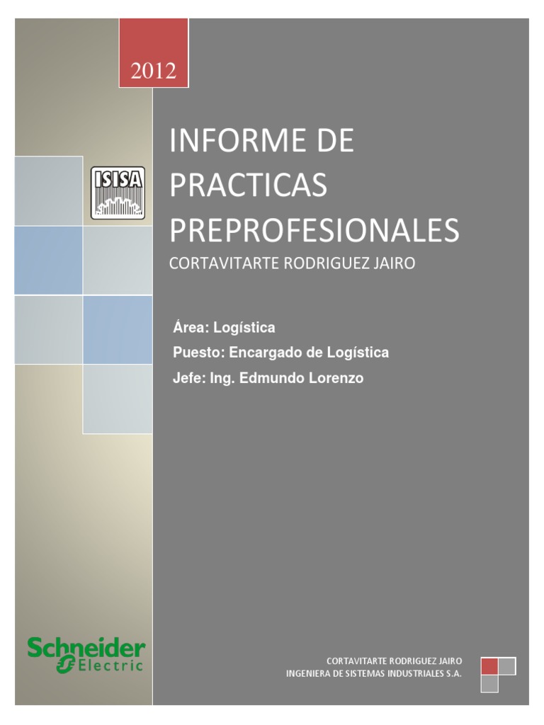 Informe de Practicas Preprofesionales | PDF | Logística | Planificación