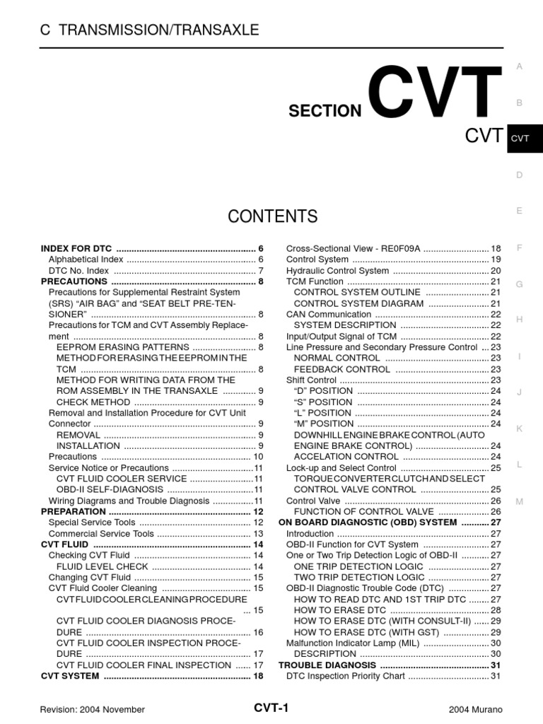 p0725 Nissan CVT | PDF | Medical Diagnosis | Transmission (Mechanics)