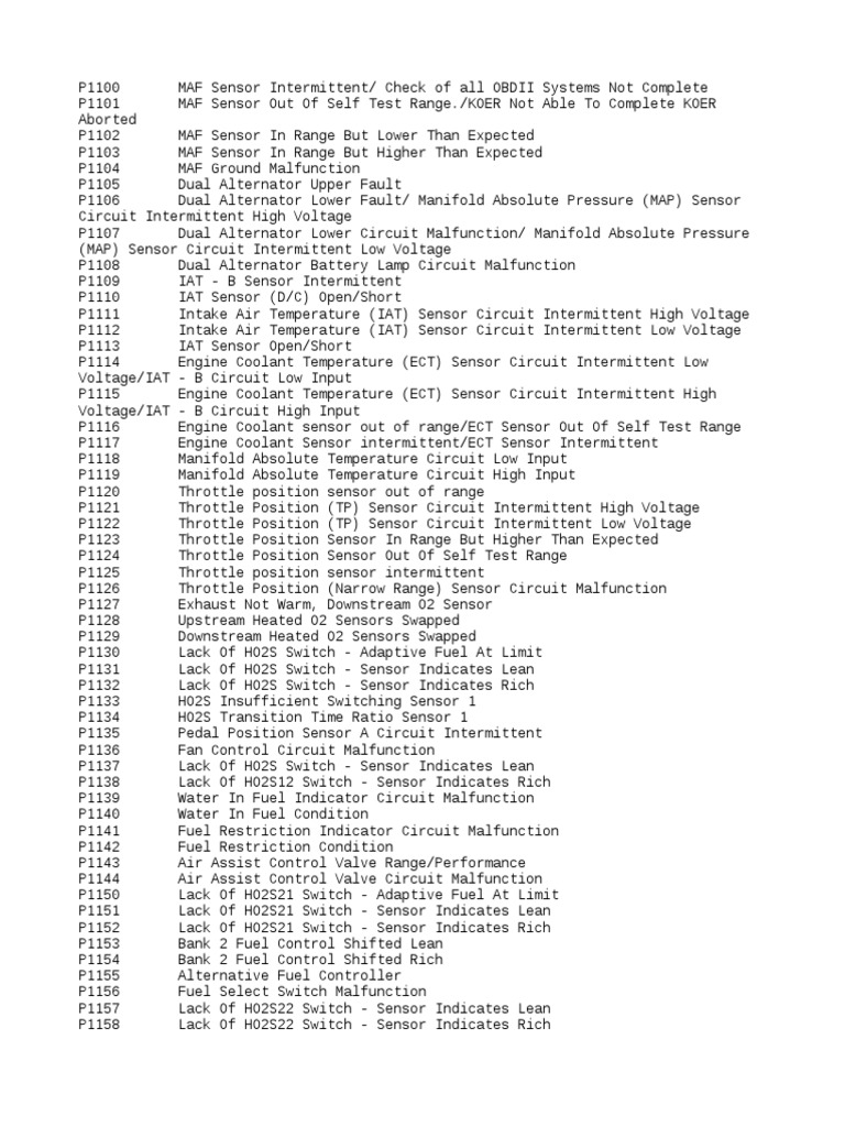 Coduri Eroare Diverse P C B U | PDF | Anti Lock Braking System | Ignition System