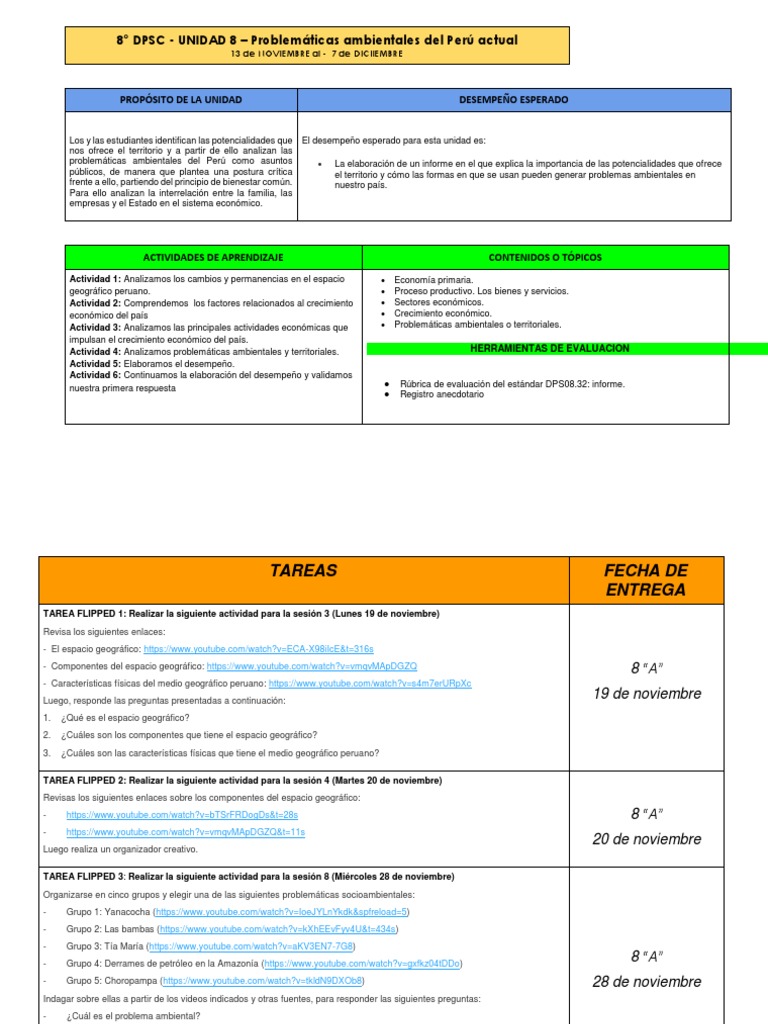 Temario DPSC 8vo U8 - 4 - 152153310 | PDF | Perú | Evaluación