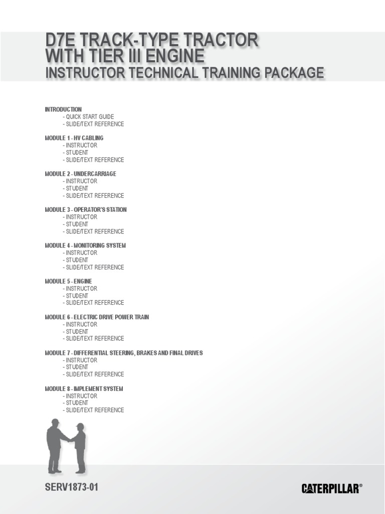 D7E Tractor Technical Training Guide | PDF
