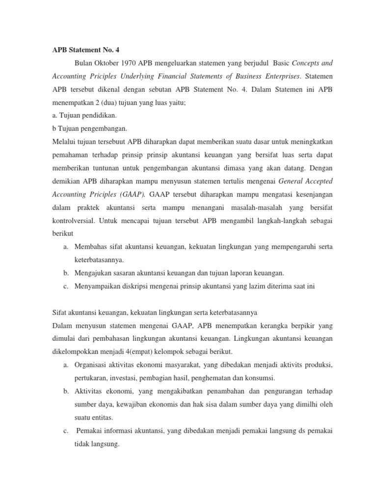 Apb Statement No 4 | PDF