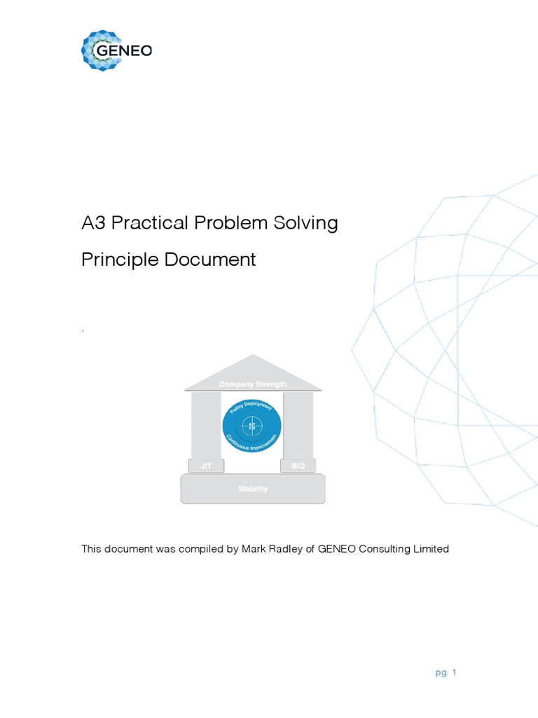 A3 Practical Problem Solving Principle Document | PDF | Mentorship ...