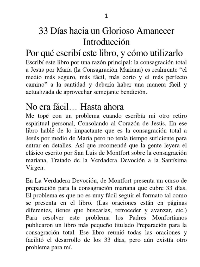 33 Días Hacia Un Glorioso Amanecer PDF | PDF | María, madre de Jesús ...