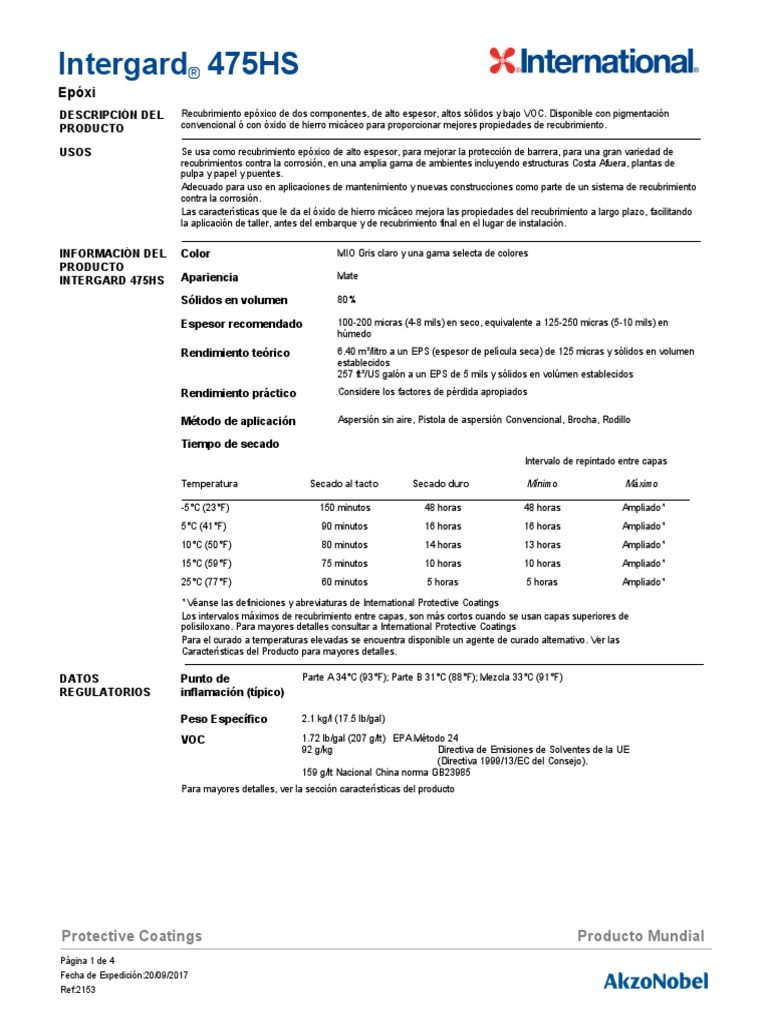 Intergard 475HS: Epóxi | Revestimiento | Epoxy